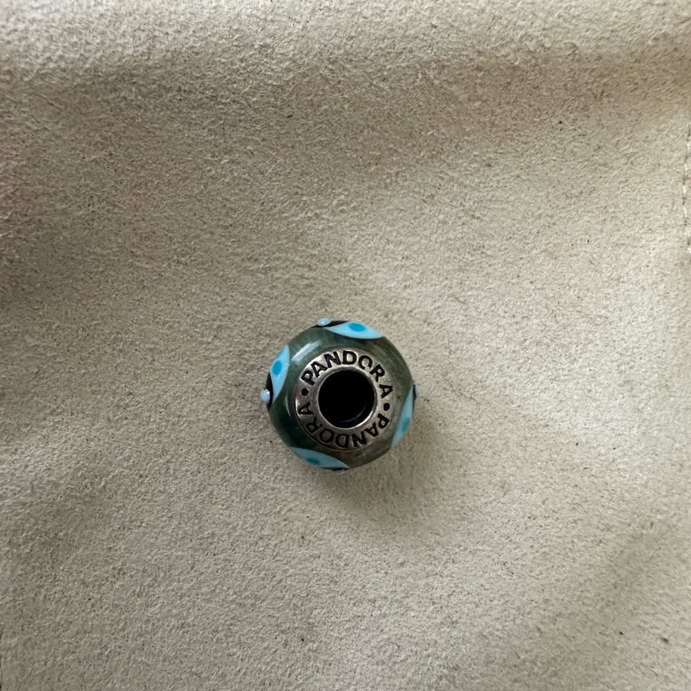 Pandora Ladybird Ladybug Blue Murano Glass Aqua Charm… - Gem